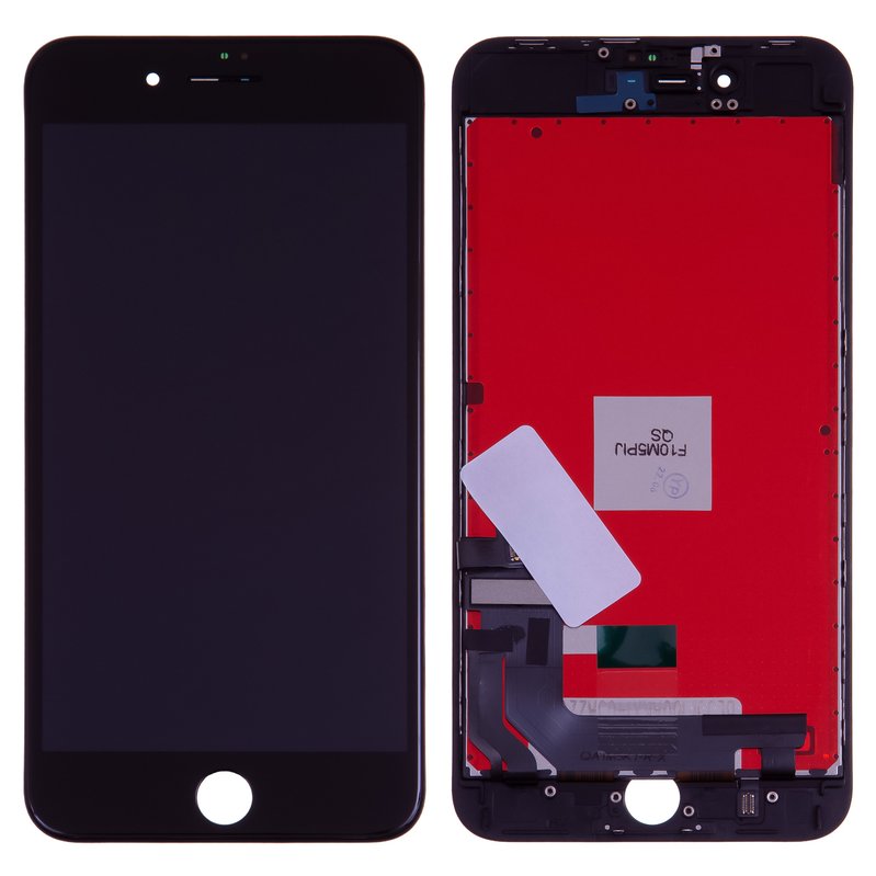 LCD compatible with Apple iPhone 8 Plus, (black, with frame, AAA, with ...